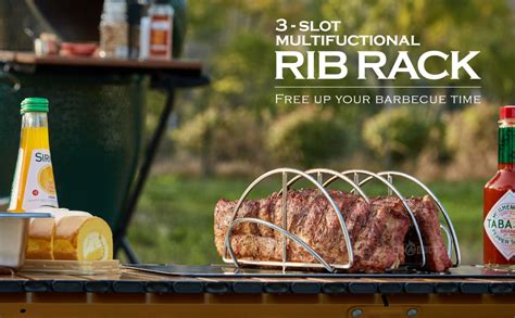 Bbq Rib Racks For Grilling And Smoking Stainless Roasting