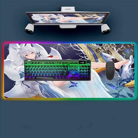 Jp Xxl大型rgbアニメかわいい おっぱい お尻マウスパッドゲーミングマウスパッドledゲーマーキーボードパッド