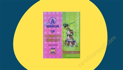 a mirror of common errors by ashok kumar pdf