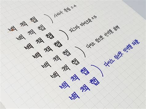 이상한 글씨연습 프로젝트 미꽃체 어디까지 써봤니 1편 네이버 블로그