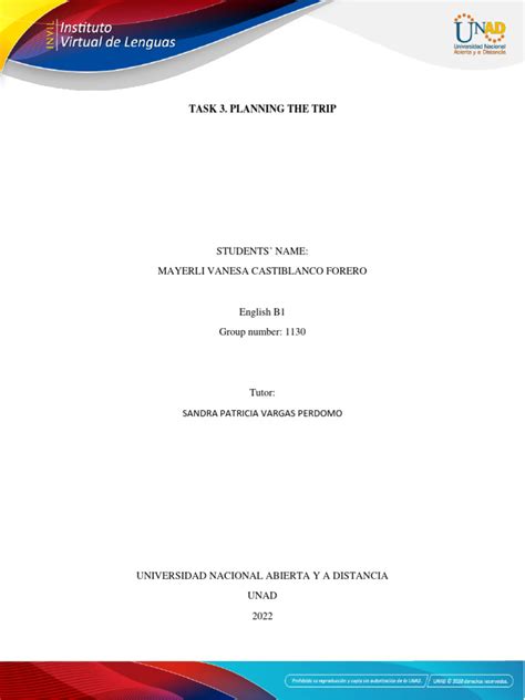 Task 3 Planning The Trip Group 1130 Pdf Food And Drink Cooking