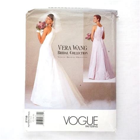 Vogue Vera Wang Sewing Pattern Bridal Collection Wedding