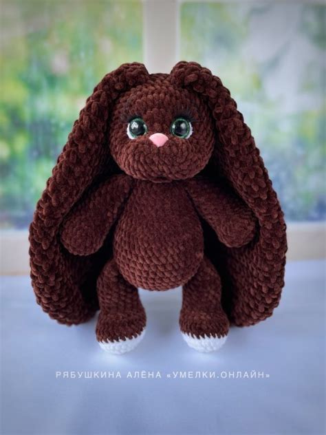 Заяц крючком с длинными ушами схема и описание