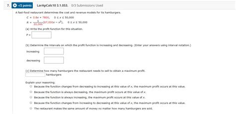 Solved 3 12 Points LarApCalc10 3 1 016 0 3 Submissions Chegg