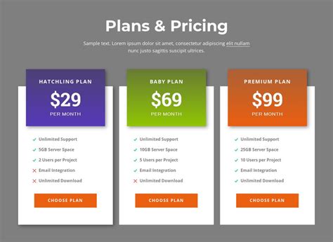 Awesome Pricing Plans Html Template