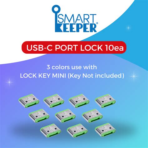 Smartkeeper Usb C Port Lock 10 Ea Lock Key Mini Not Include Shopee Malaysia