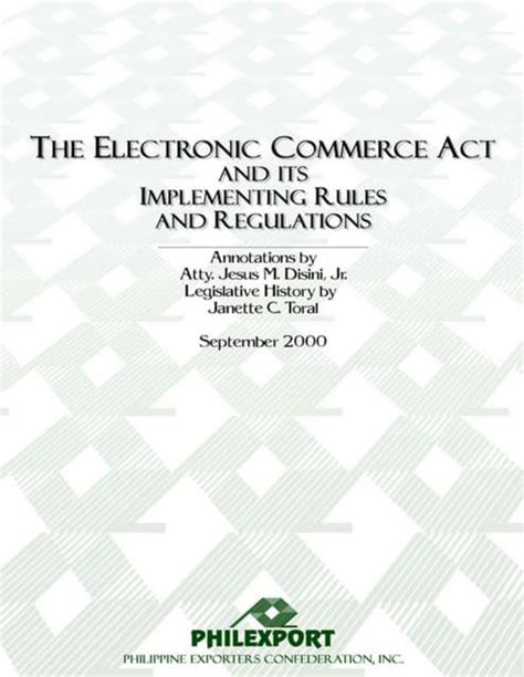 Electronic Commerce Act Of 2000 Pdf