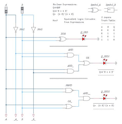 XOR And Its Equivalents Multisim Live