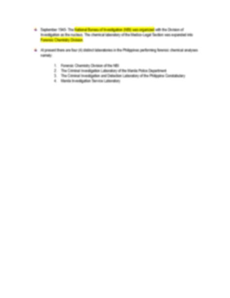 SOLUTION Lesson 2 Development Of Crime Laboratory In The Philippines