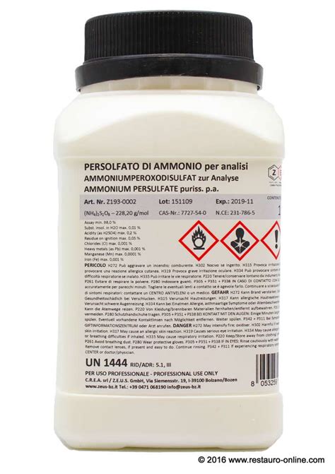 Ammonium persulfate puriss. p.a. (APS, (NH4)2S2O8) - buy online