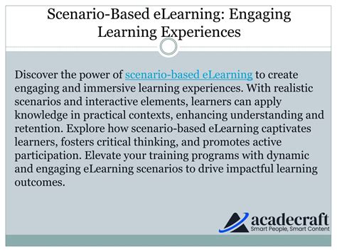 Ppt Scenario Based Elearning Engaging Learning Experiences Powerpoint Presentation Id12982907