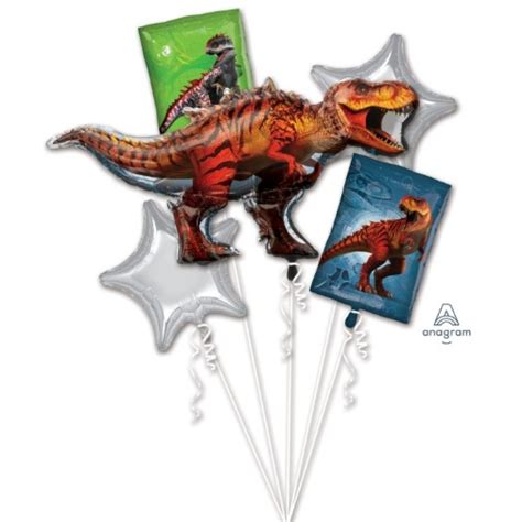 Jurassic World Bouquet Of Foil Mylar Balloons Balloon Warehouse™