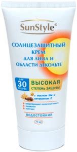 Солнцезащитный крем для лица и области декольте SPF-30 SunStyle ...