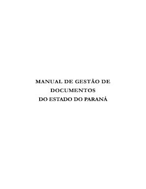 Preenchível Disponível arquivopublico pr gov MANUAL DE GEST195O DE