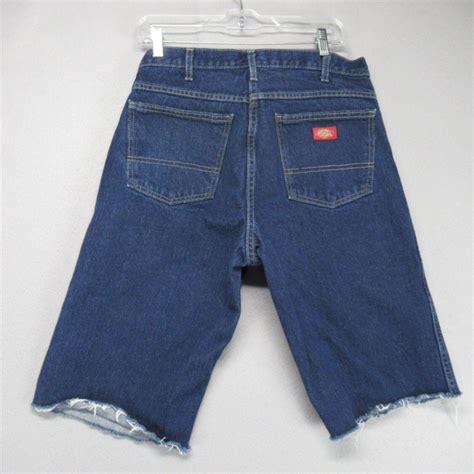 Dickies Dickies Shorts Mens 32 Blue Denim Cut Off Utility Work Wear
