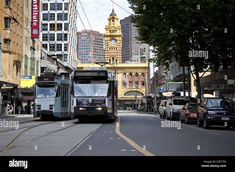 Tram On Elizabeth Street Melbourne Australia Trams Public Transport