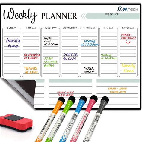 Magnetic Calendars Monthly Weekly Planner Dry Eras Vicedeal