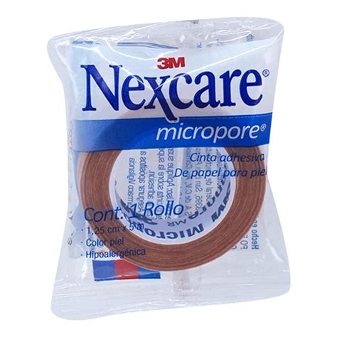 Cinta Nexcare Micropore Piel 1 25cmx5m Bolsa C 1 Pz Farmatodo En Linea