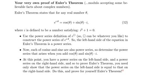 Solved Your Very Own Proof Of Eulers Theorem Modulo