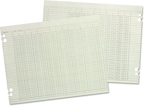 Amazon Wilson Jns Accounting Sheets Columns X Loose Sheets Pack Green