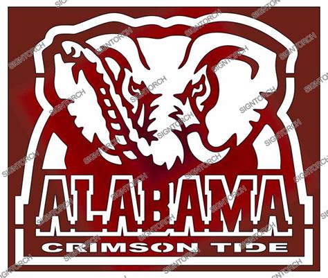 Alabama Crimson Tide Readytocut Vector Art For Cnc Free Dxf Files