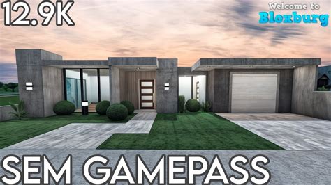 Bloxburg Casa Moderna Aesthetic Sem Gamepass Speedbuild Youtube