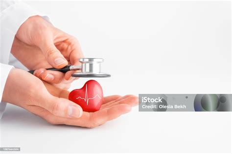 赤い心臓と聴診器を握る医師の手心臓病学心臓の健康とケア 1人のストックフォトや画像を多数ご用意 1人 まぶしい カラー画像