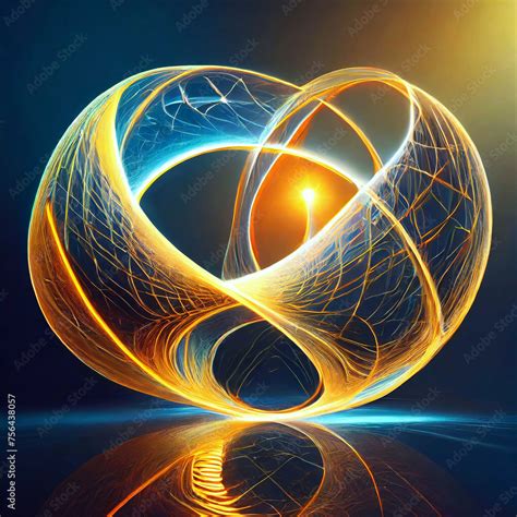 뫼비우스띠 모양의 빛 Stock Illustration Adobe Stock