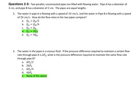 Solved Questions 2 3 Two Parallel Unconnected Pipes Are