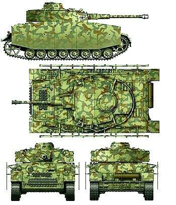 German Army Tank In Camouflage Paint Scheme