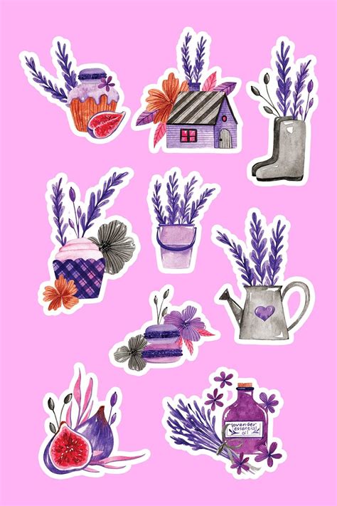 Lavender Aesthetic Sticker Printable Masterbundles