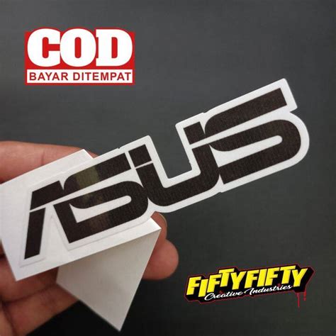 Stiker Print Cut Asus Stiker Printing Laminasi Glossy Stiker Motor Mobil Helm Sudah Membentuk