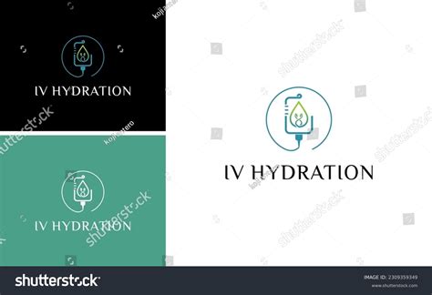 Nutritive Iv Hydration Logo Infuse Liquid Stock Vector Royalty Free