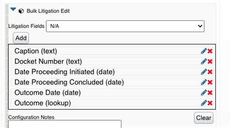 Bulk Litigation Edit Block LegalServer Help