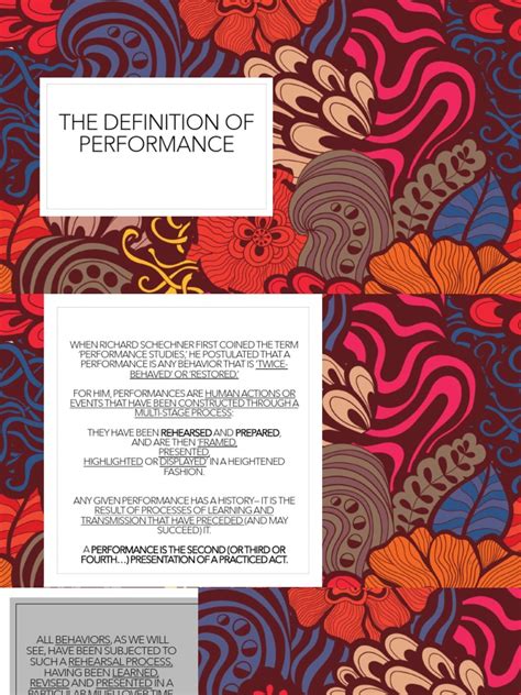 Session 2 The Definition Of Performance Download Free Pdf Dances Theatre