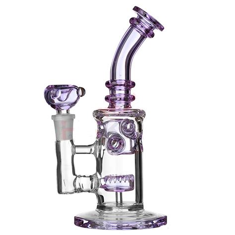 2019 8 Inch Glass Dab Rig Purple Heady Glass Dab Rigs Fab Egg Hole