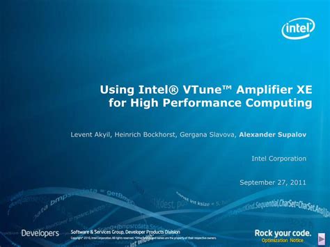 Pdf Using Intelr Vtunetm Amplifier Xe For High Performance
