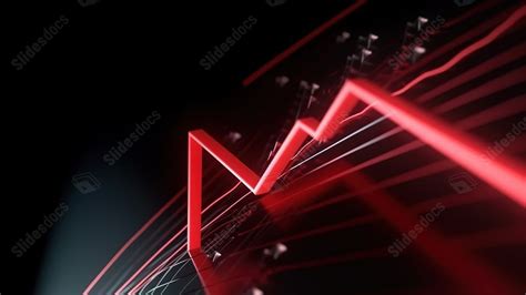 A Red Graph Indicating A Graph Up Powerpoint Background For Free