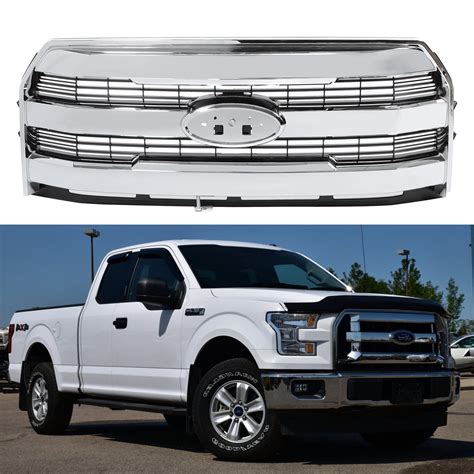 Kojem Front Bumper Grille For 2015 2017 Ford F150 F 150 Chrome Upper
