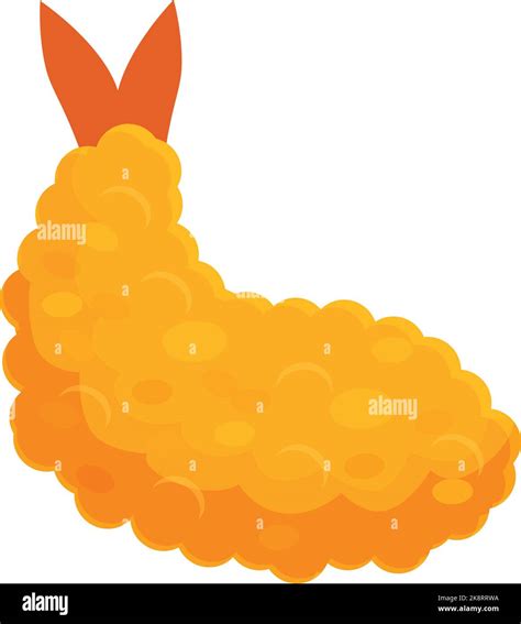 Tempura Icon Cartoon Vector Shrimp Fried Deep Dish Stock Vector Image