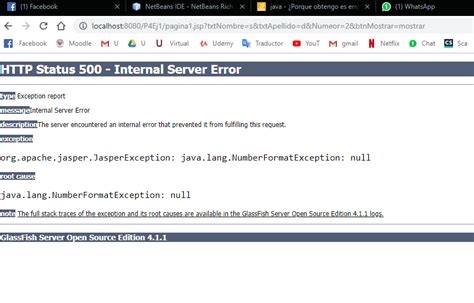 Java Porque Obtengo Es Error Con Glassfish Y Netbeans Stack