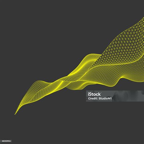 물결 모양의 그리드 배경입니다 추상적인 벡터 일러스트입니다 연결 구조입니다 미래 기술 스타일입니다 3 차원 관점 그리드입니다 3