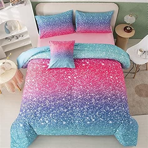 Perfemet Girls Twin Size 6 Piece Bed In A Bag 3d Colorful