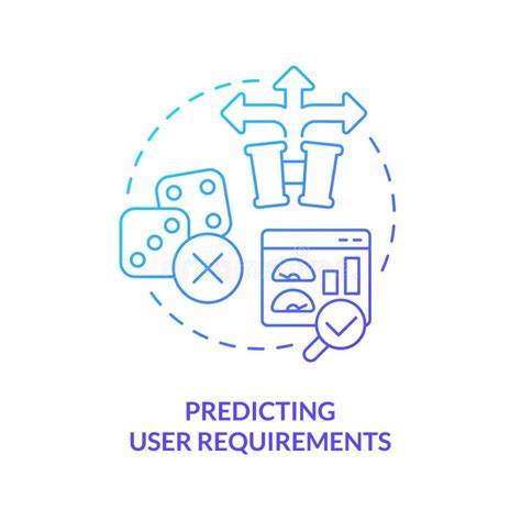 predicting user requirements blue gradient concept icon stock vector