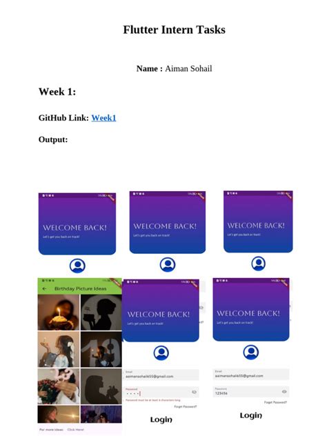 Flutter Intern Tasks Pdf