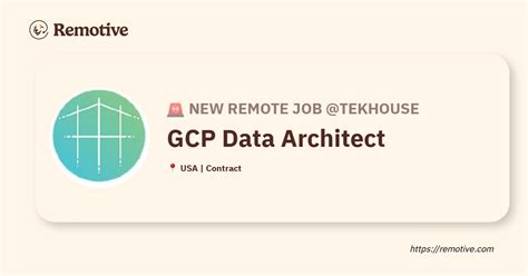 Hiring Gcp Data Architect Tekhouse