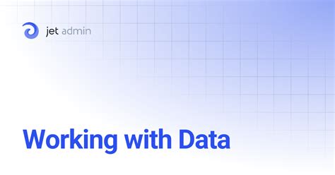 working with data user guide