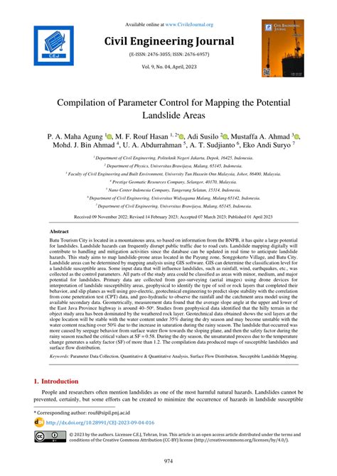 Pdf Compilation Of Parameter Control For Mapping The Potential
