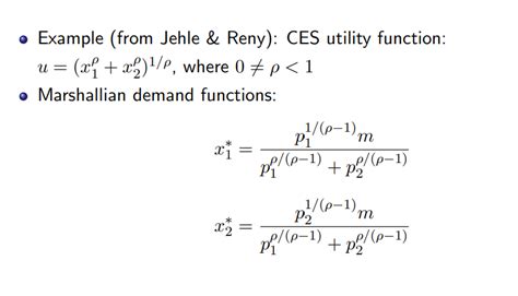 Solved Example From Jehle And Reny Ces Utility