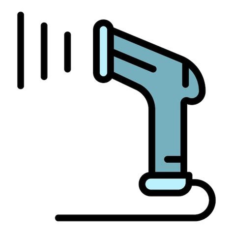 Premium Vector Data Barcode Scanner Icon Outline Data Barcode Scanner Vector Icon Color Flat